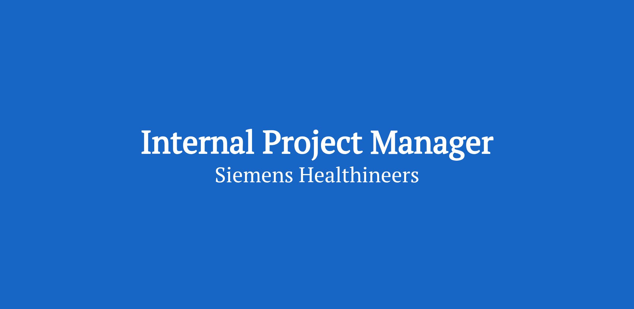 Internal Project Manager at | Health tech job board for clinicians
